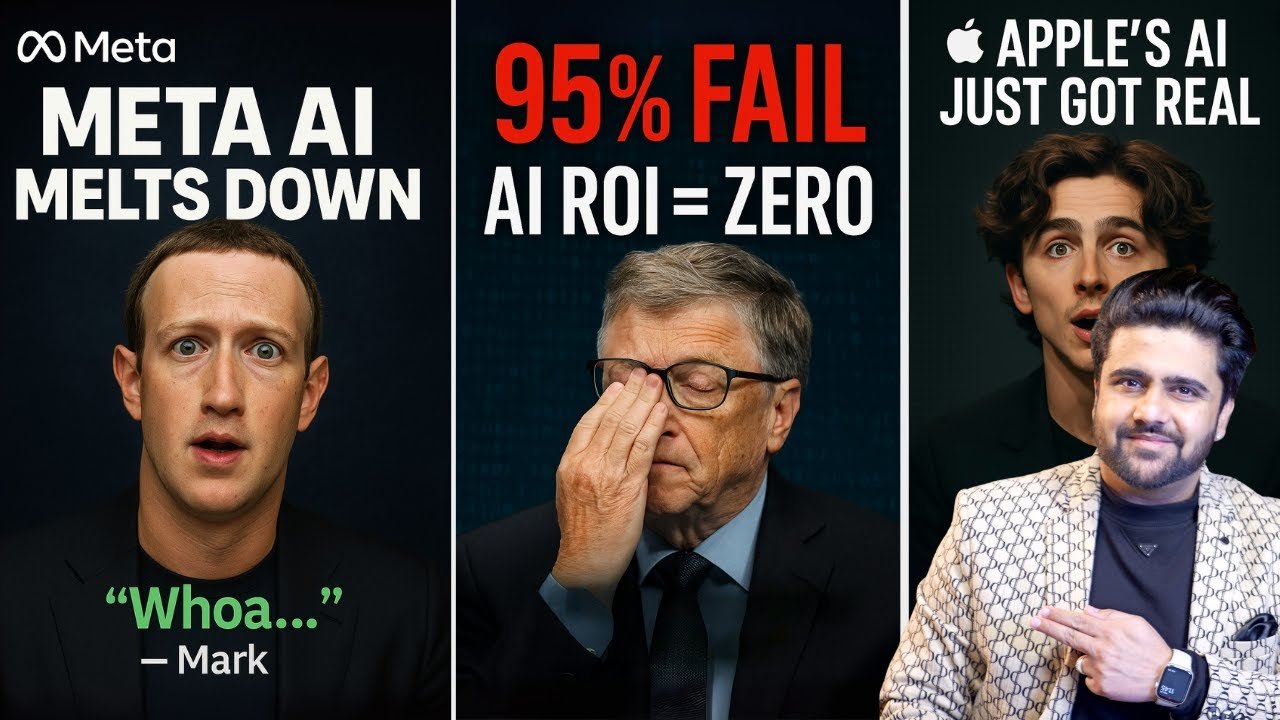 Tech news 95% AI Tools Fail, Apple’s Secret AI Models, Meta, Elon Musk ...